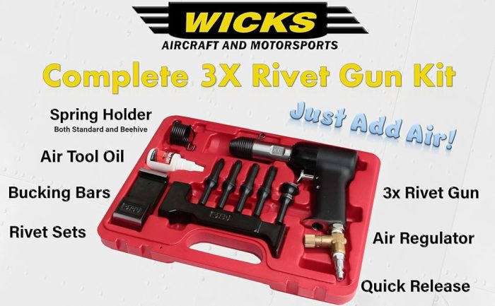 Red Box 737 - 3X Rivet Gun Kit for Solid Rivets