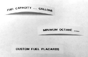 Fuel Placards
